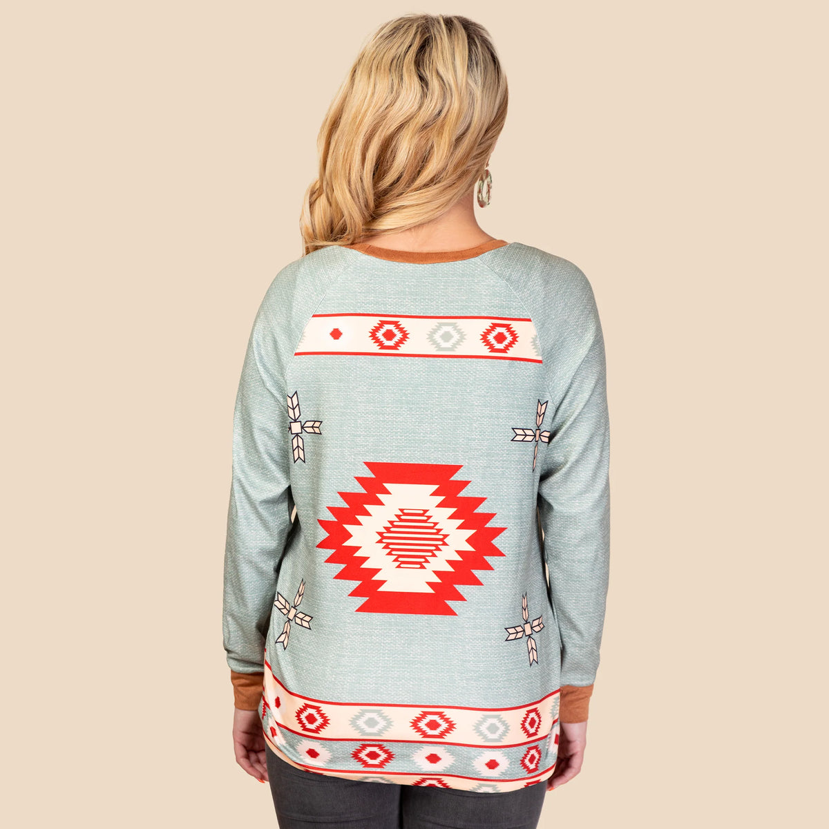 Abstract Print Long Sleeve Top – Sassy Shak