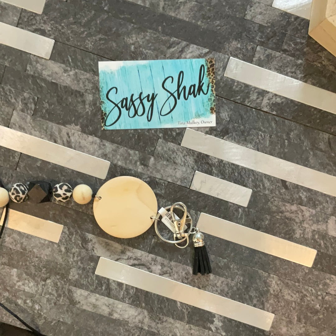 Lanyard - Leopard beads – Sassy Shak